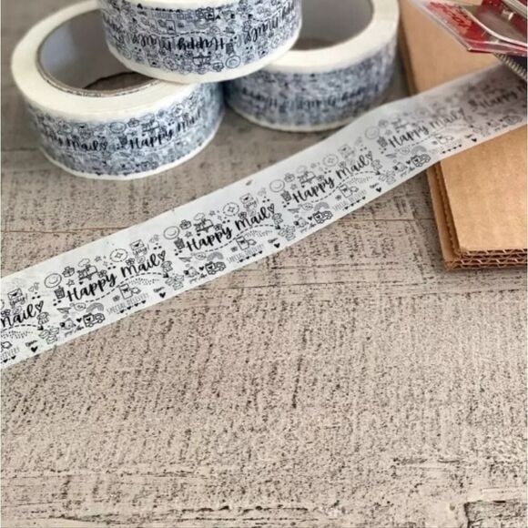 Hand Crafted | Office | Packing Tape Roll Of Printed Posh Happy Mail ...